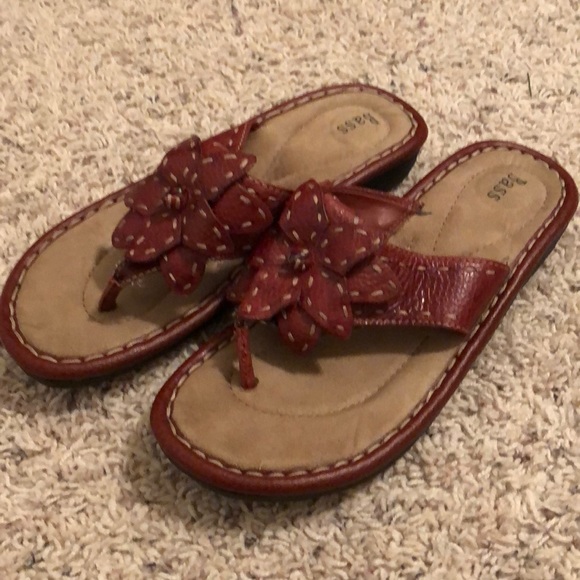 Shoes | Bass Co Dark Red Sandals | Poshmark